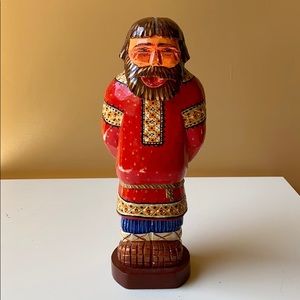 Accents | Hand Carved And Painted Russian Villager Statue | Poshmark